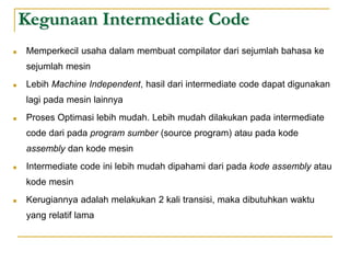 Intermediate code kode antara | PPTX