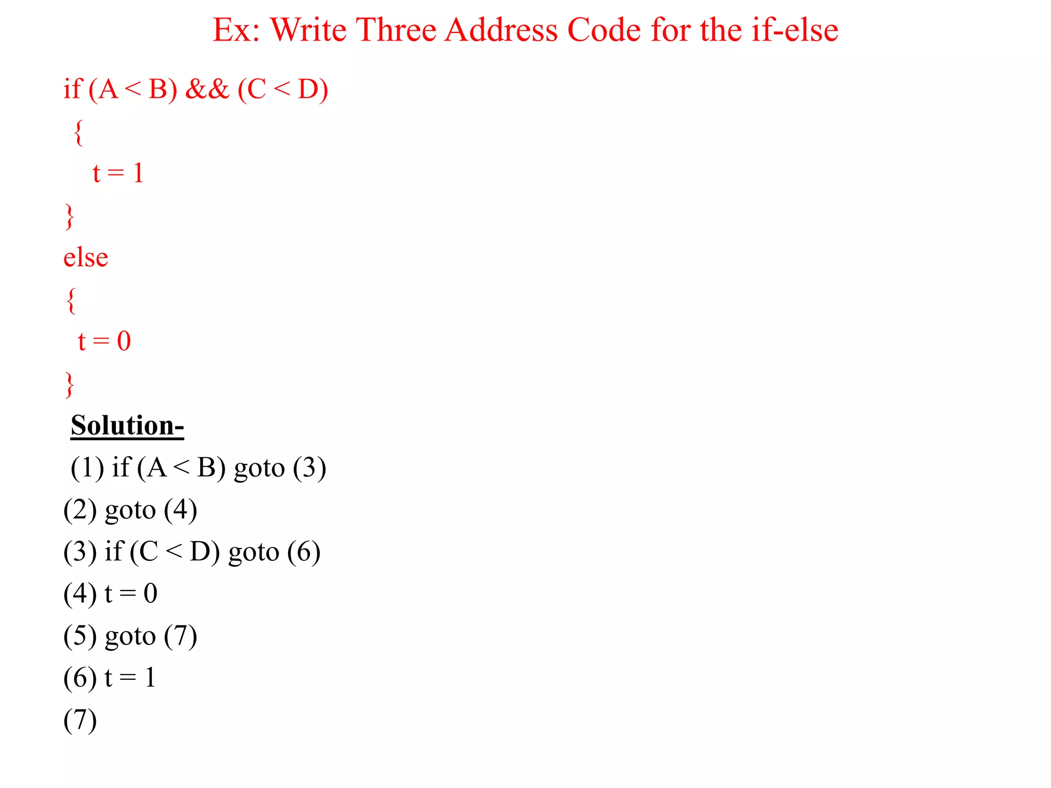 Intermediate Code Generation In Compiler Design Pdf Programming