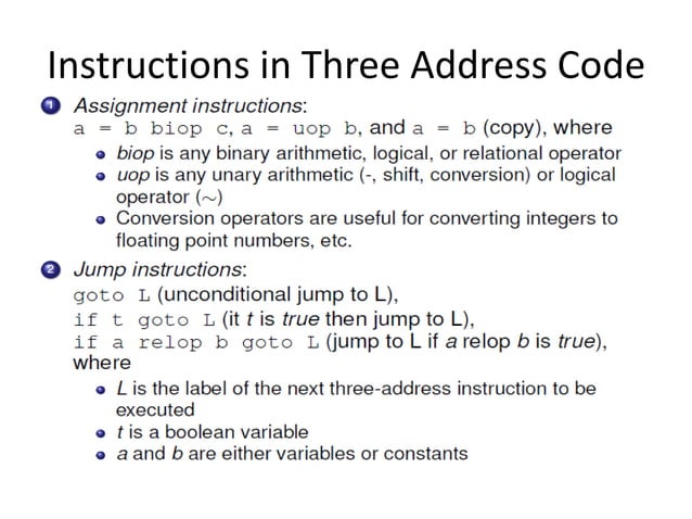 Intermediate code generation in Compiler Design
