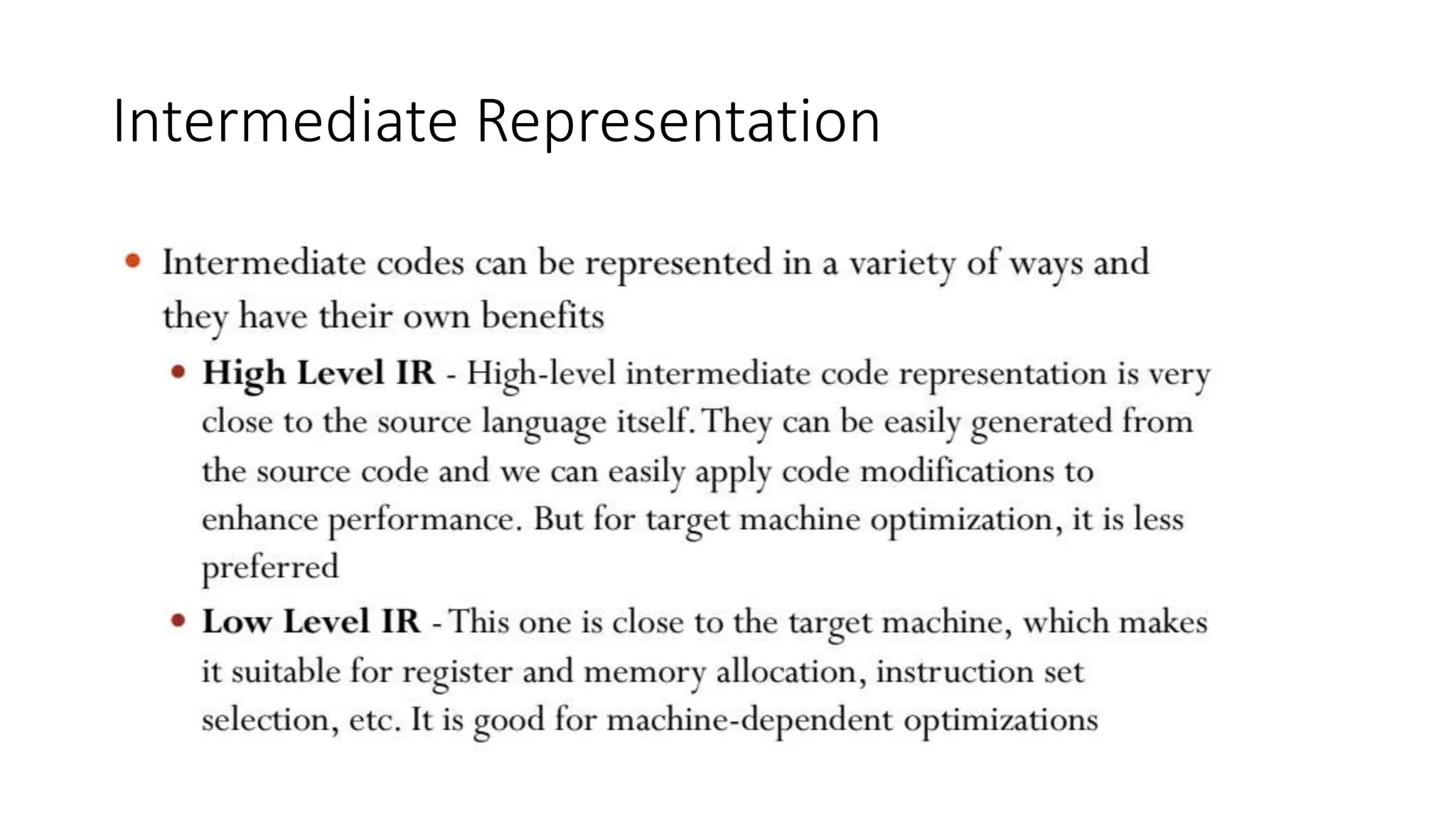 Intermediate Code Generator for compiler design | PPT