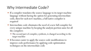 Intermediate Code Generator for compiler design | PPT