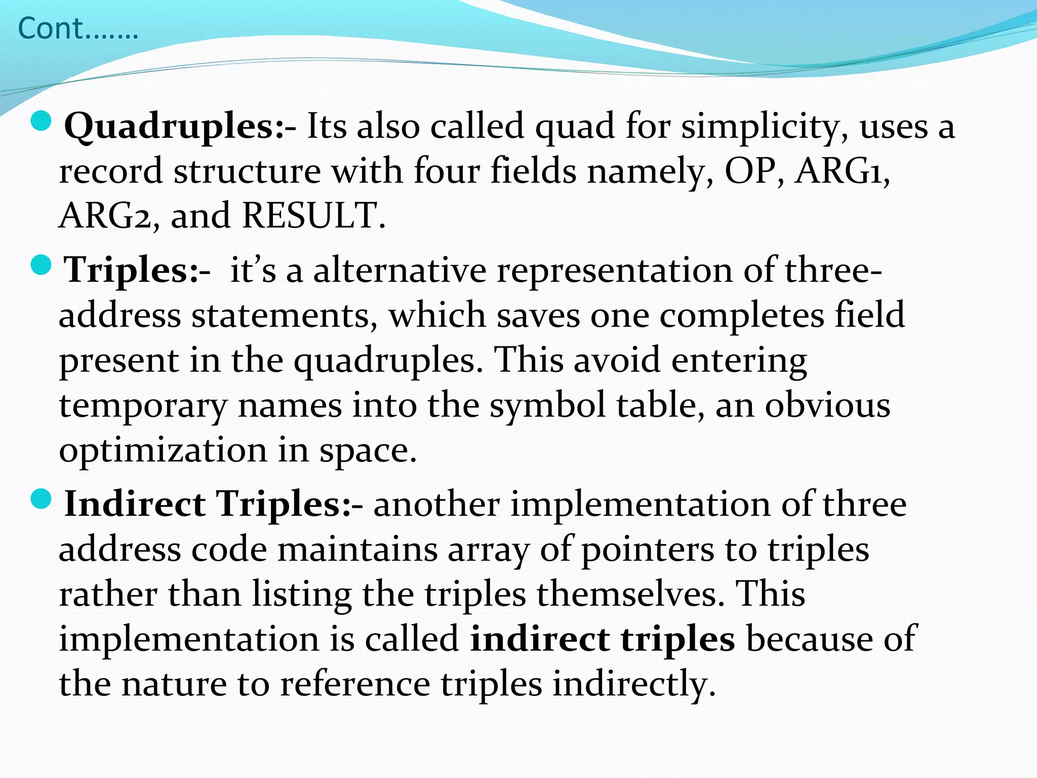 Intermediate code generation | PPT
