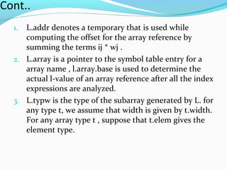 Intermediate code generation | PPT