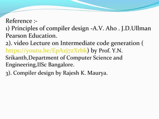 Intermediate code generation | PPT