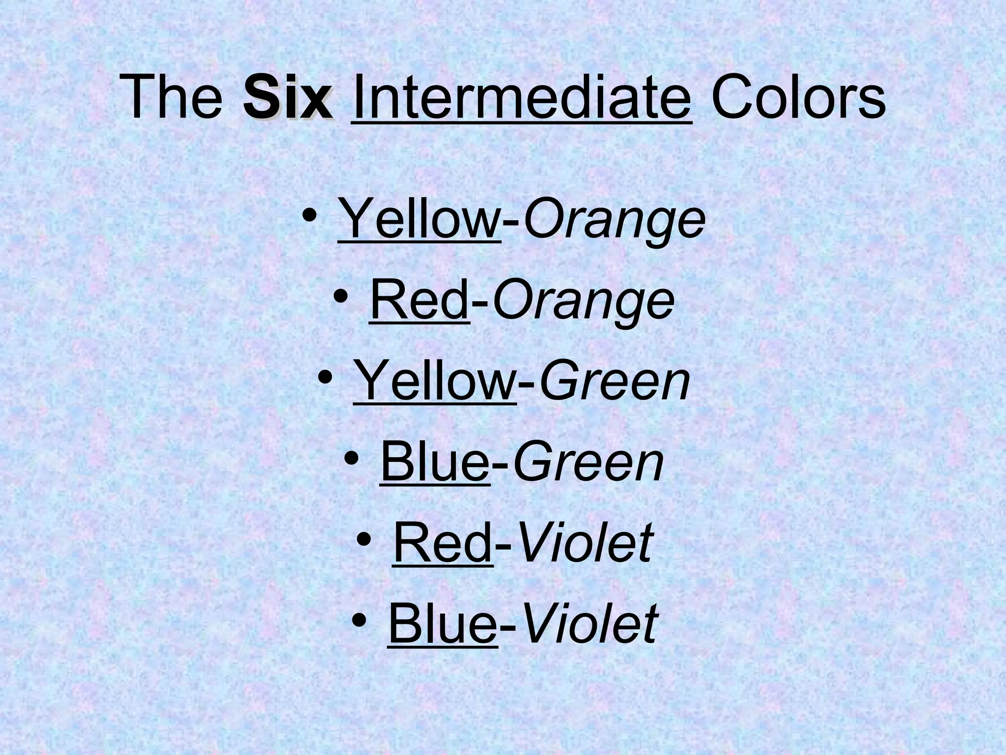 Intermediate Colors | PPT