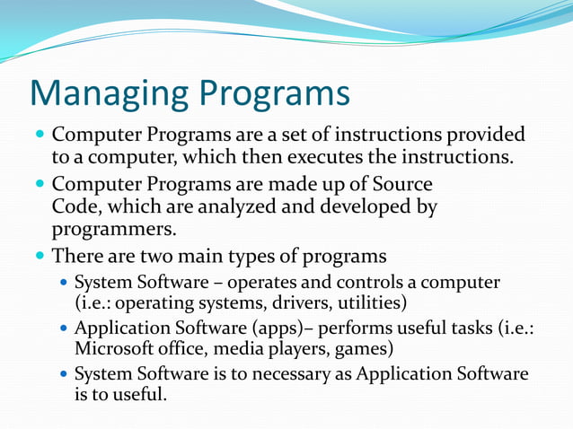 Intermediate computer skills