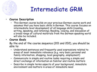 Intermediate German Blending Project | PPT