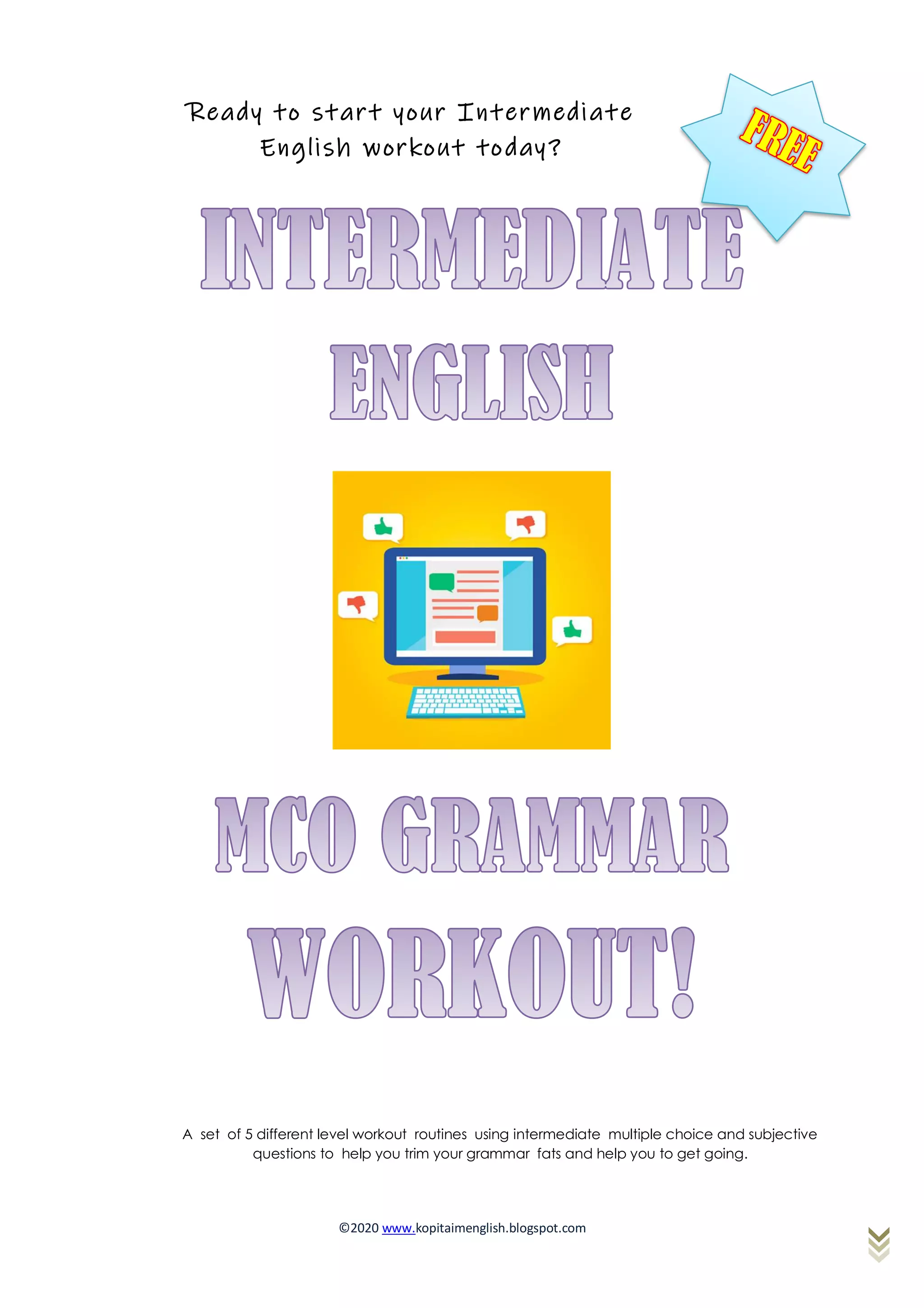 Intermediate grammar | PDF | Food & Drink