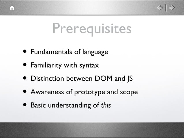 Intermediate JavaScript | PPT