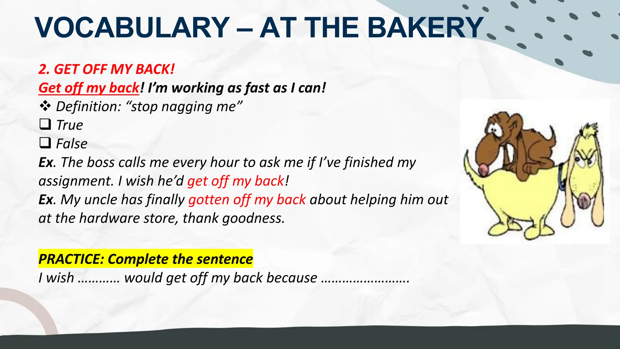 Intermediate Lesson Plan No 12 At The Bakery Pdf