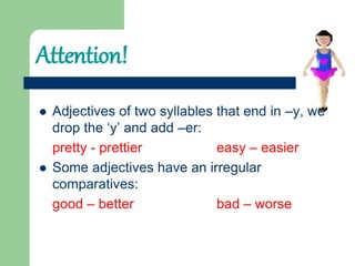ESL 0823M Intermediate level week 8- comparatives and superlatives | PPT