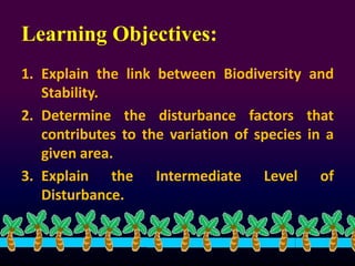 Intermediate level of disturbance hypothesis (idh) | PPTX