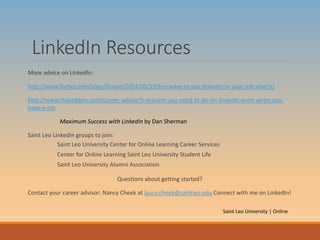 LinkedIn: Intermediate Level | PPTX