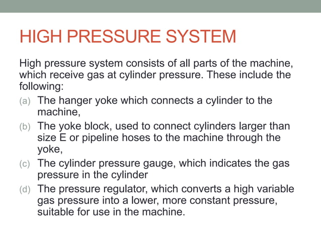 Intermediate & low pressure system | PPTX | Lung and Respiratory Health ...