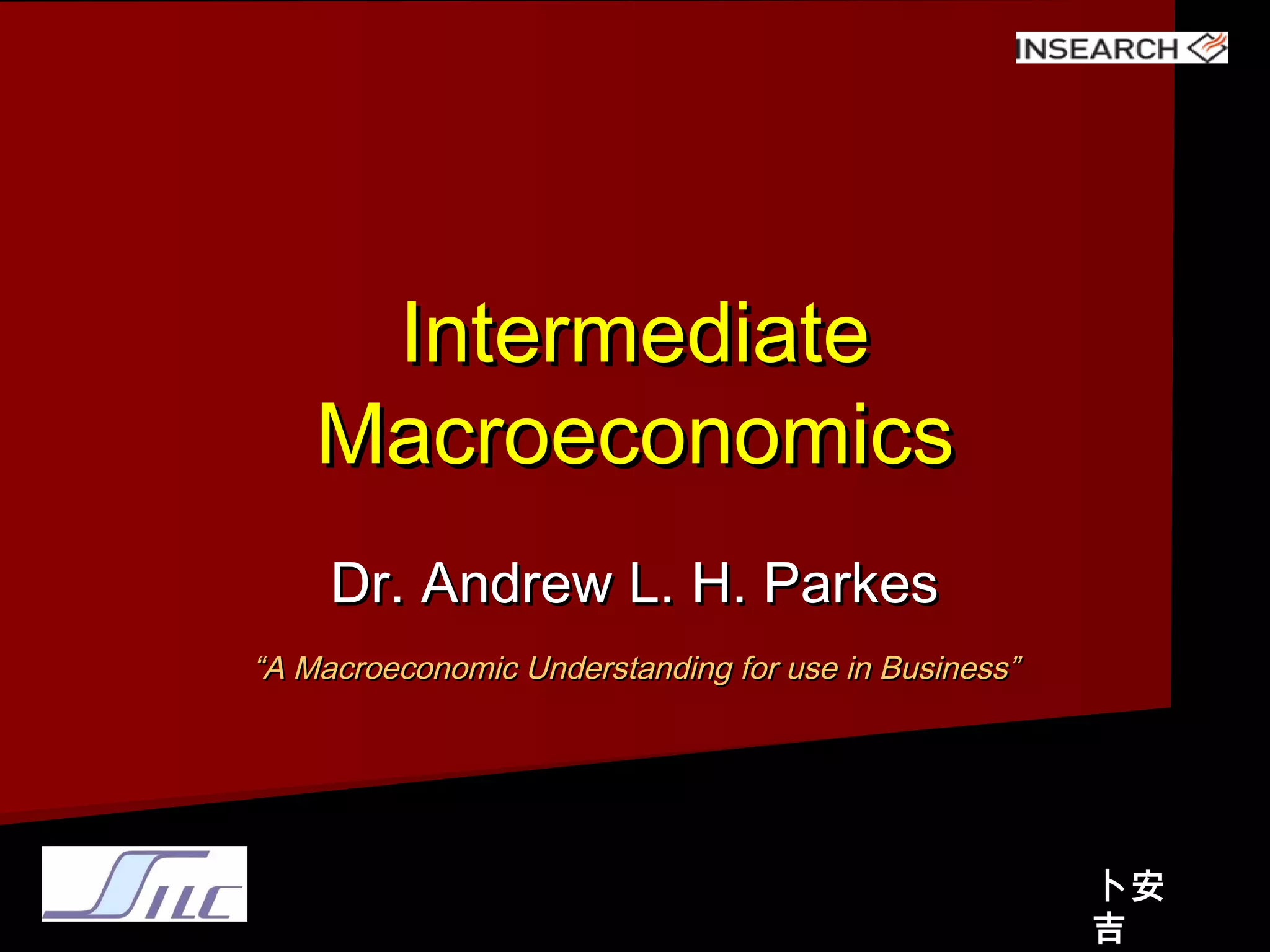 Intermediate macroeconomics day-1 | PPT