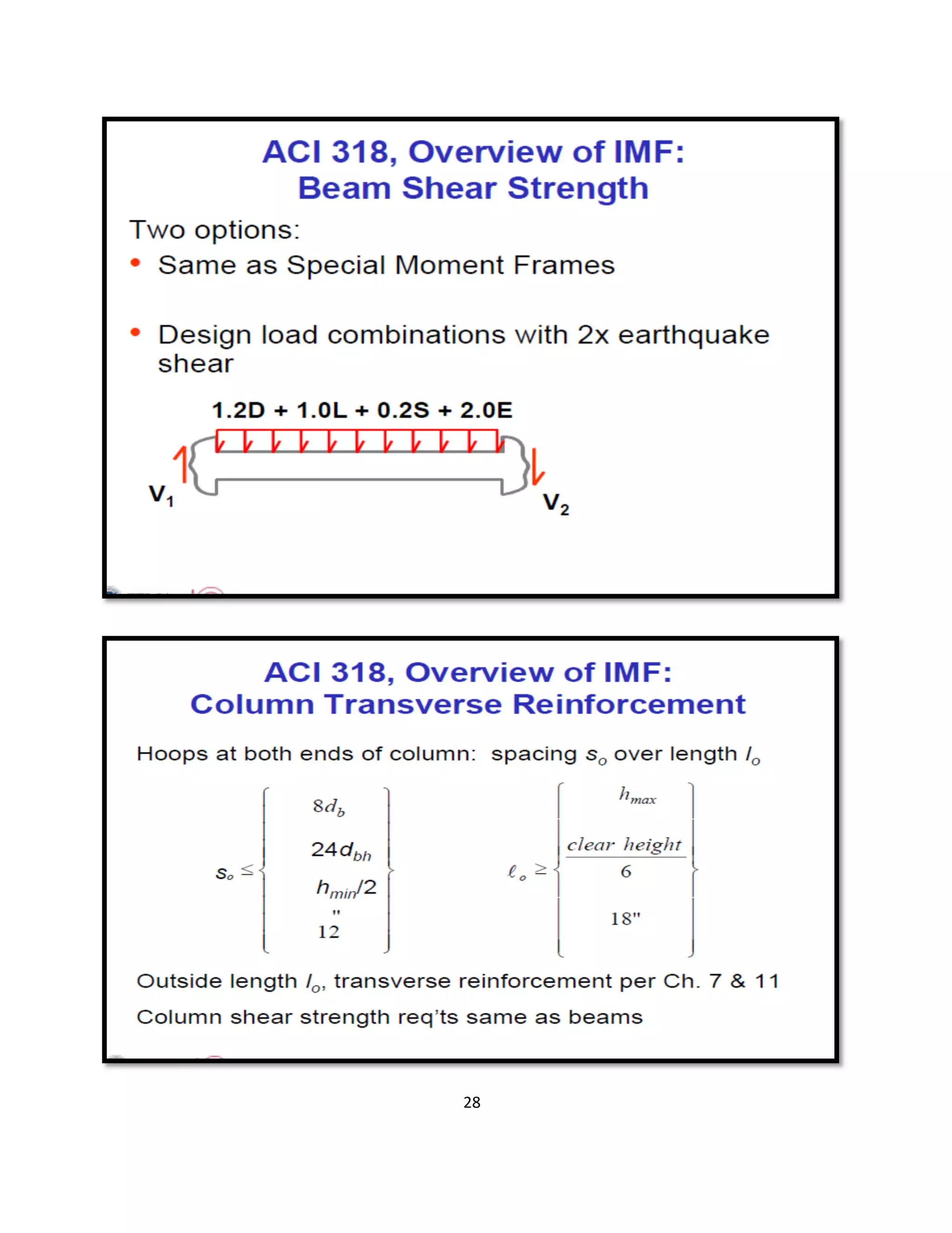 Intermediate Moment Resisting Frame - الاطارات المتوسطة المقاومة للعزوم ...