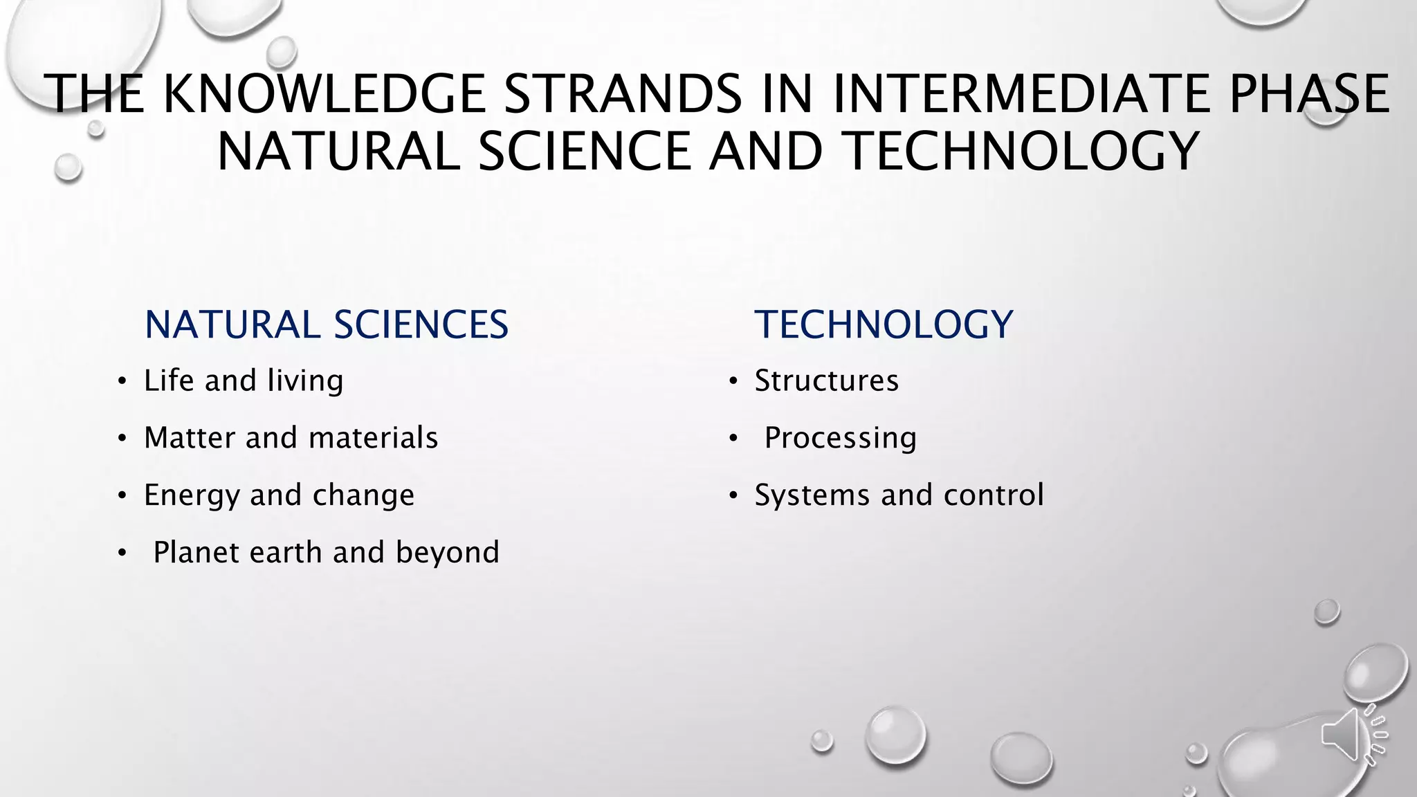 Intermediate phase natural sciences and technology | PPTX