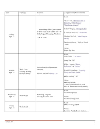 Syllabus/Course Schedule | PDF