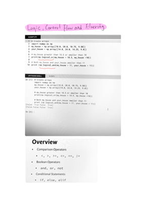 Intermediate python for data science | PDF