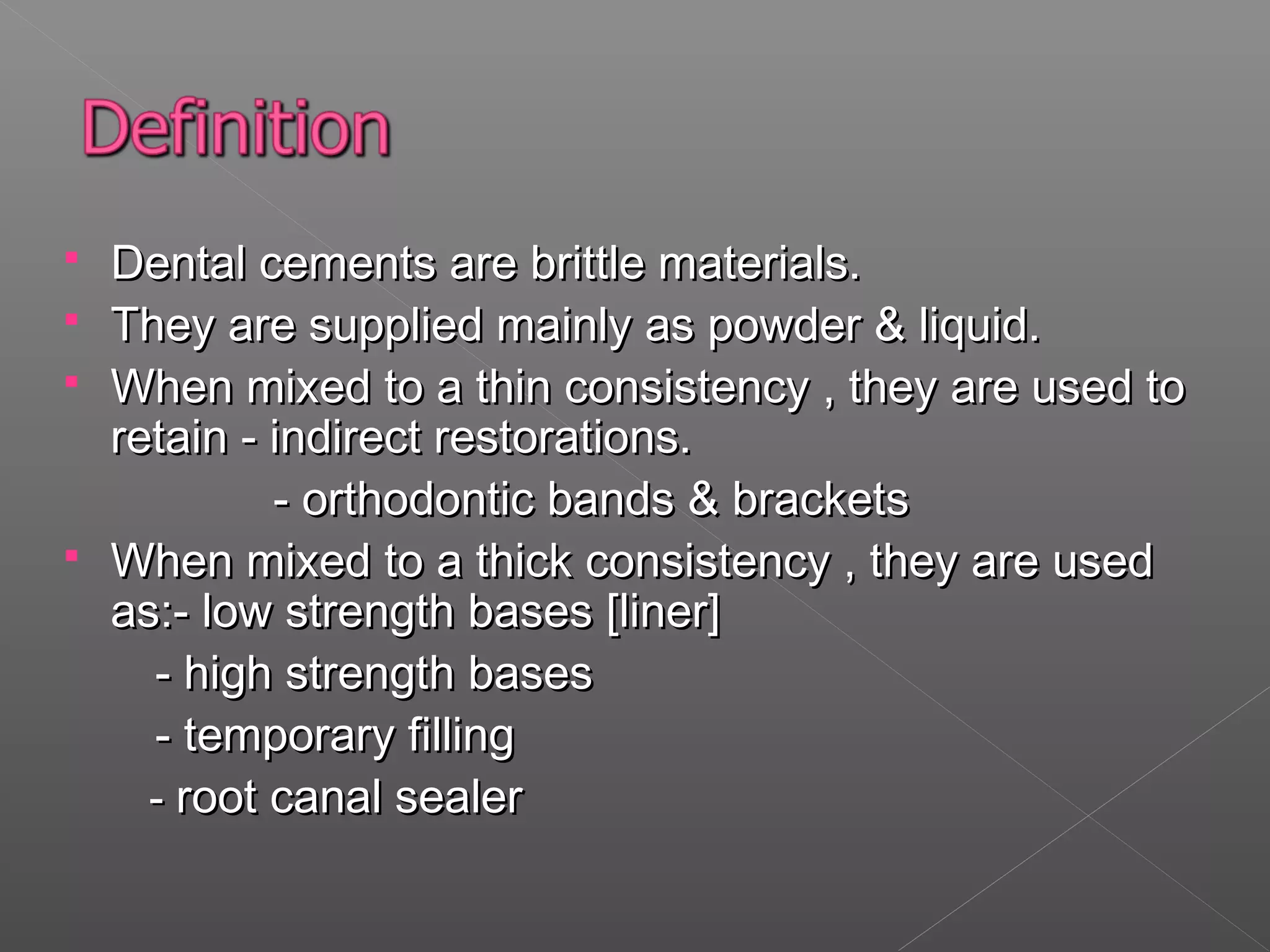 Intermediate restorative materials | PPT
