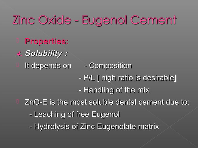 Intermediate restorative materials | PPT | Dental Health | Diseases and ...