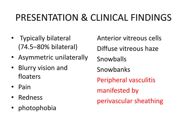 Intermediate uveitis | PPTX | Eye and Vision Conditions | Diseases and ...