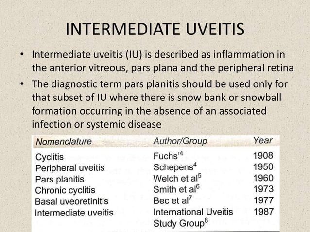 Intermediate uveitis | PPTX