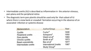 Intermediate uveitis | PPTX | Eye and Vision Conditions | Diseases and ...