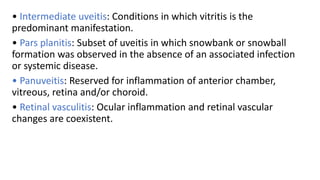 Intermediate uveitis.pptx | Eye and Vision Conditions | Diseases and ...