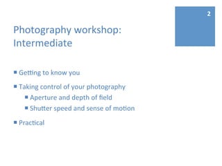 Photography workshop: Intermediate | PDF