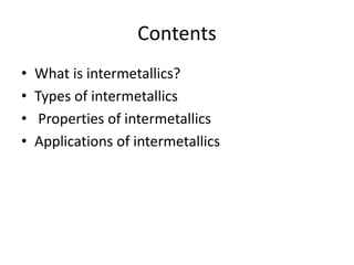 Intermetallics | PPTX