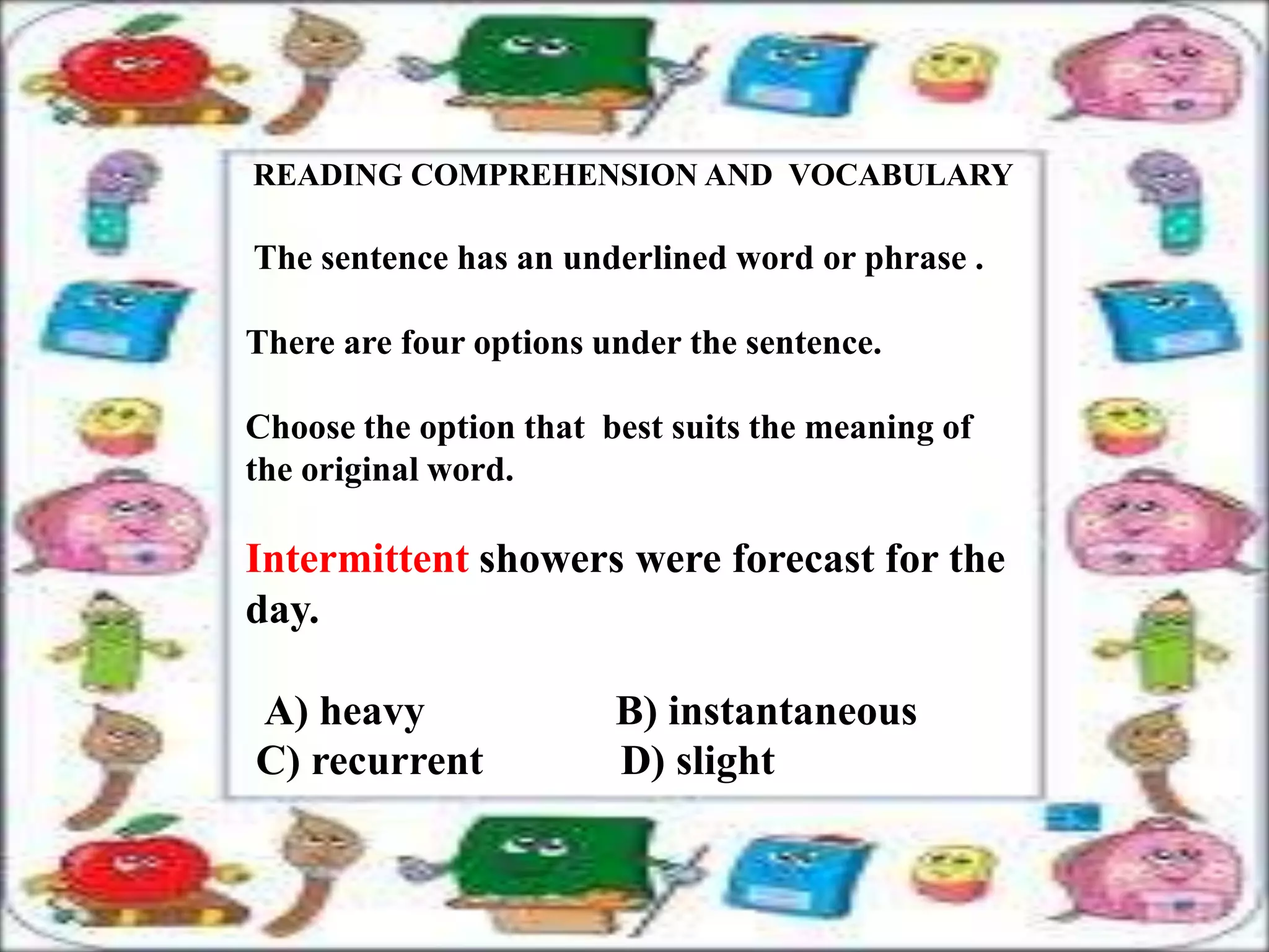 Intermittent Synonyms | PPTX
