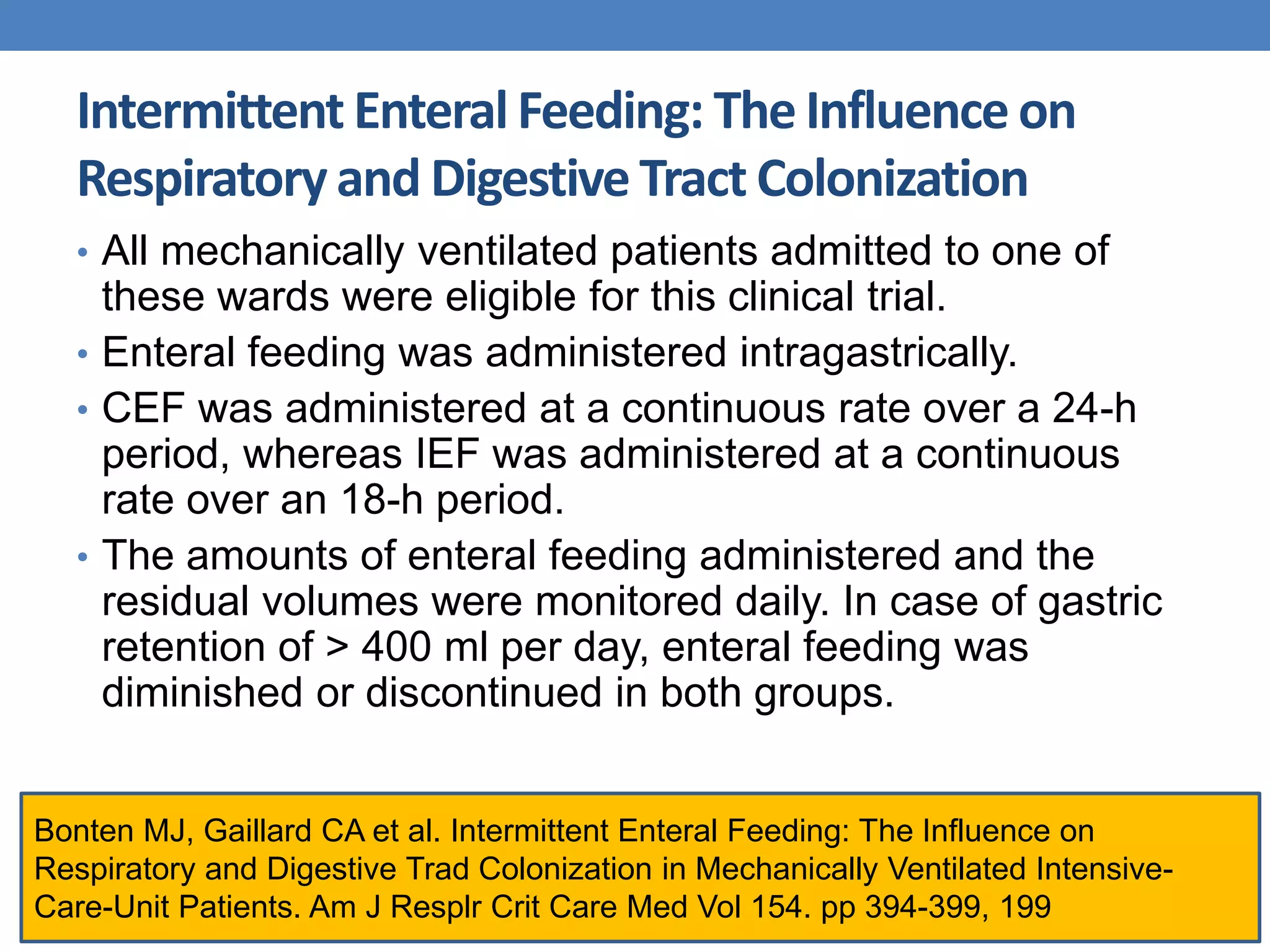 Intermittent bolus feeding versus continuous enteral feeding | PPTX