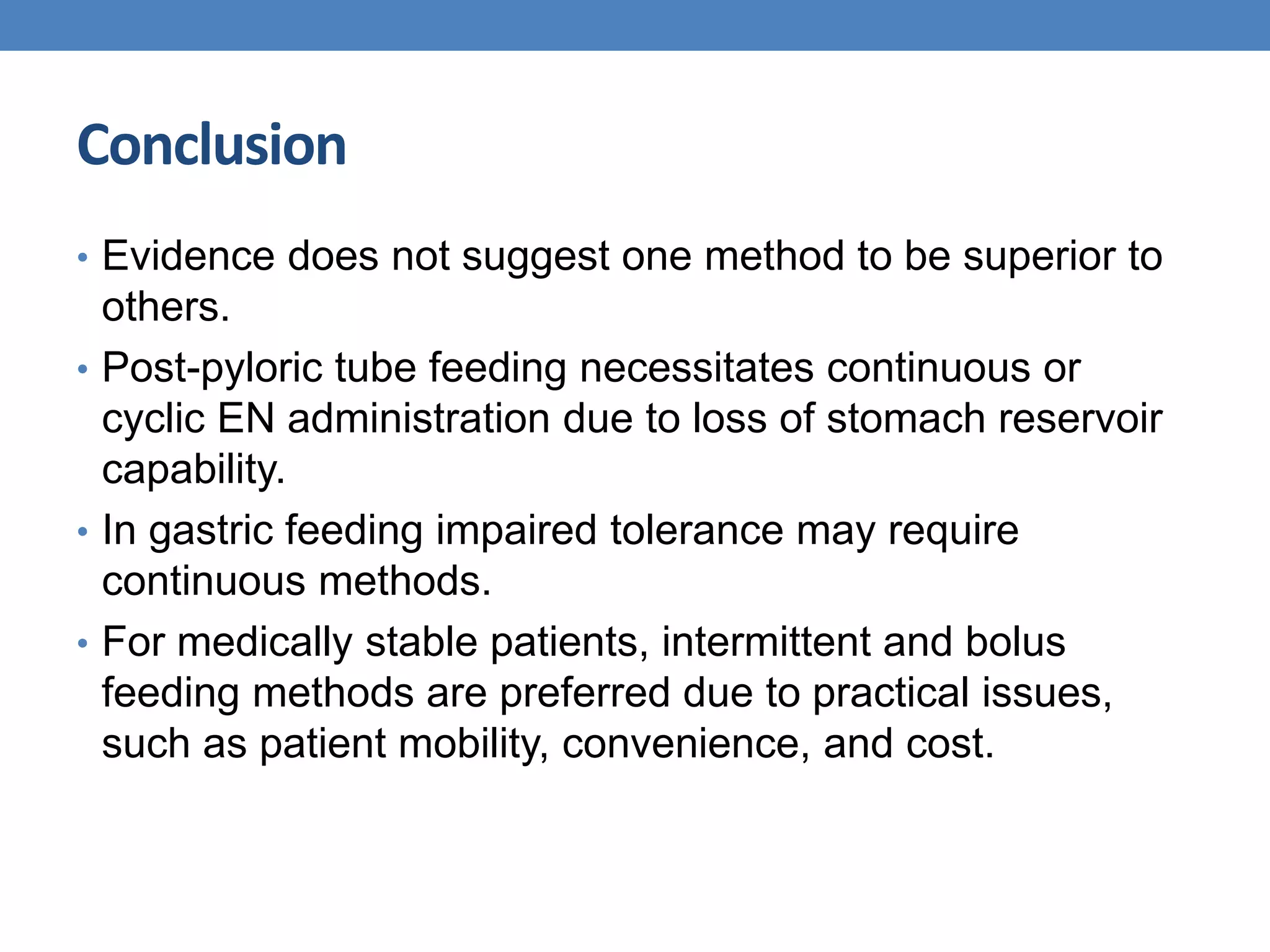Intermittent bolus feeding versus continuous enteral feeding | PPTX