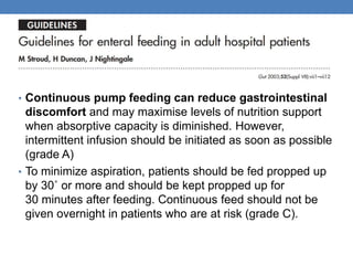 Intermittent bolus feeding versus continuous enteral feeding | PPTX