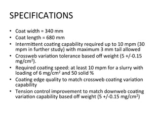 Intermittent coating | PPT