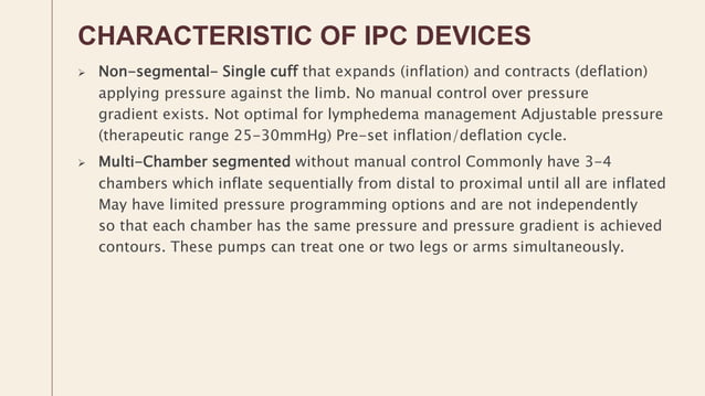 INTERMITTENT COMPRESSION THERAPY.pptx | First Aid | Injuries