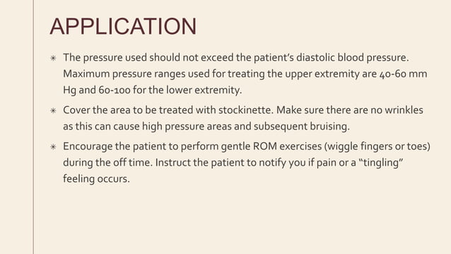 INTERMITTENT COMPRESSION THERAPY.pptx | First Aid | Injuries