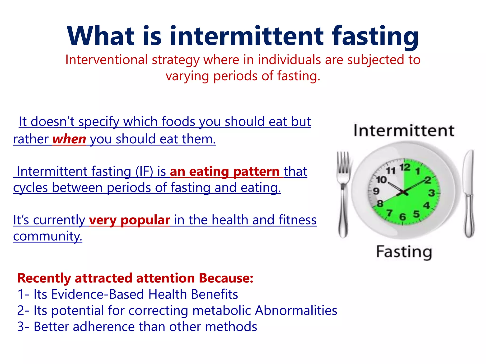Intermittent fasting | PPTX