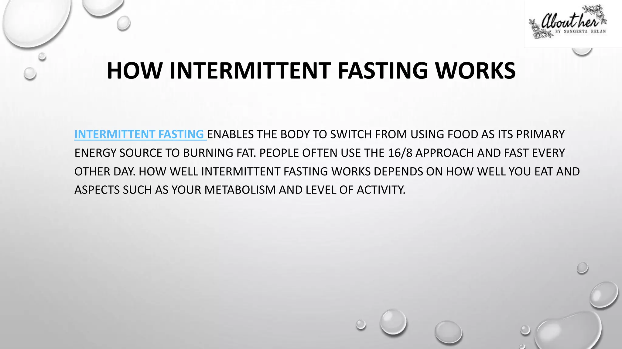 Intermittent Fasting: A Look at its Health Benefits and How to Do it | PPT