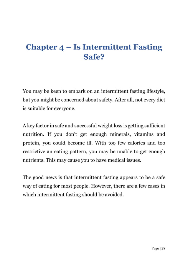 Intermittent Fasting Formula | PDF