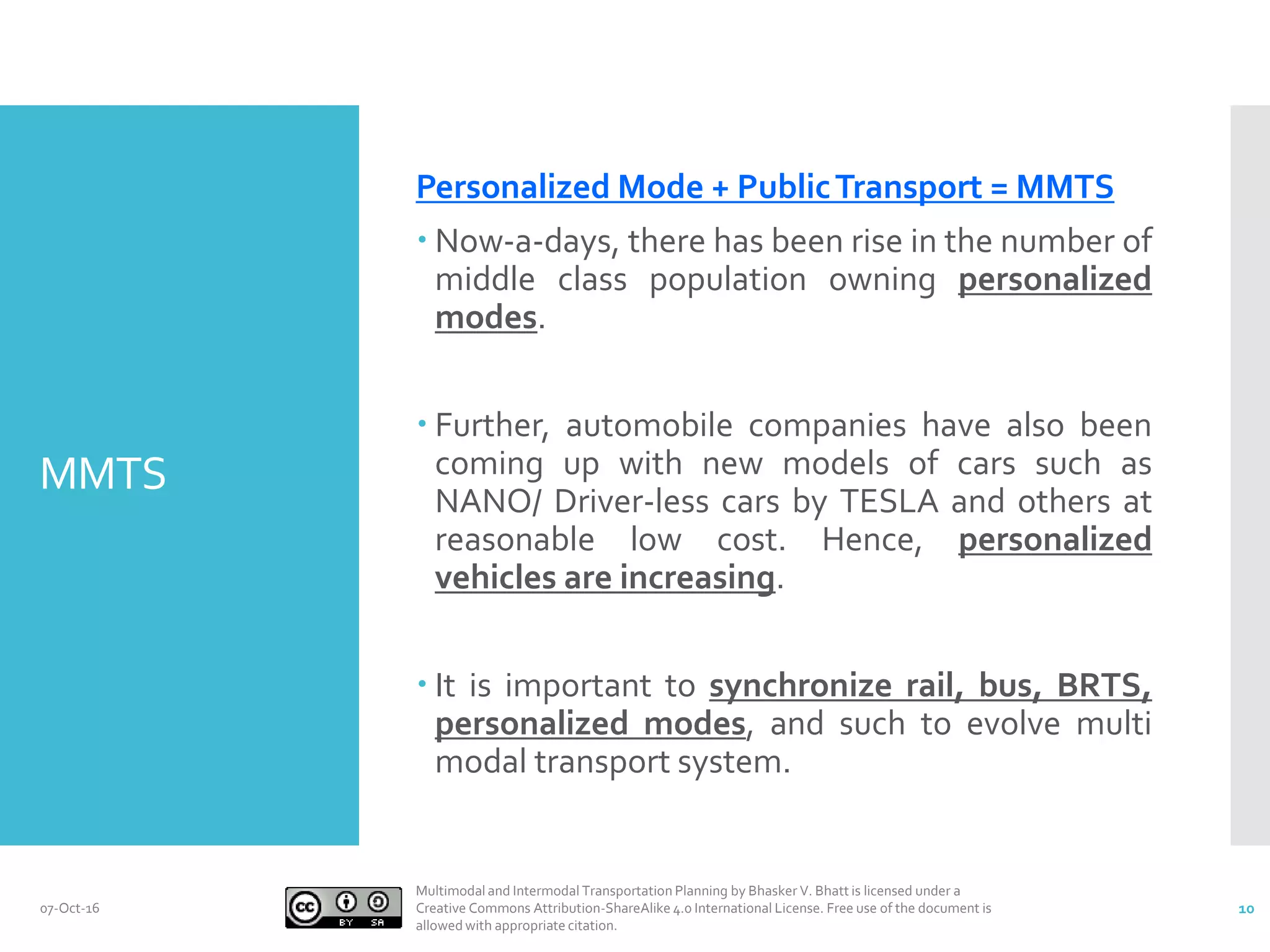 Multi-modal and Inter-modal transportation planning | PPTX