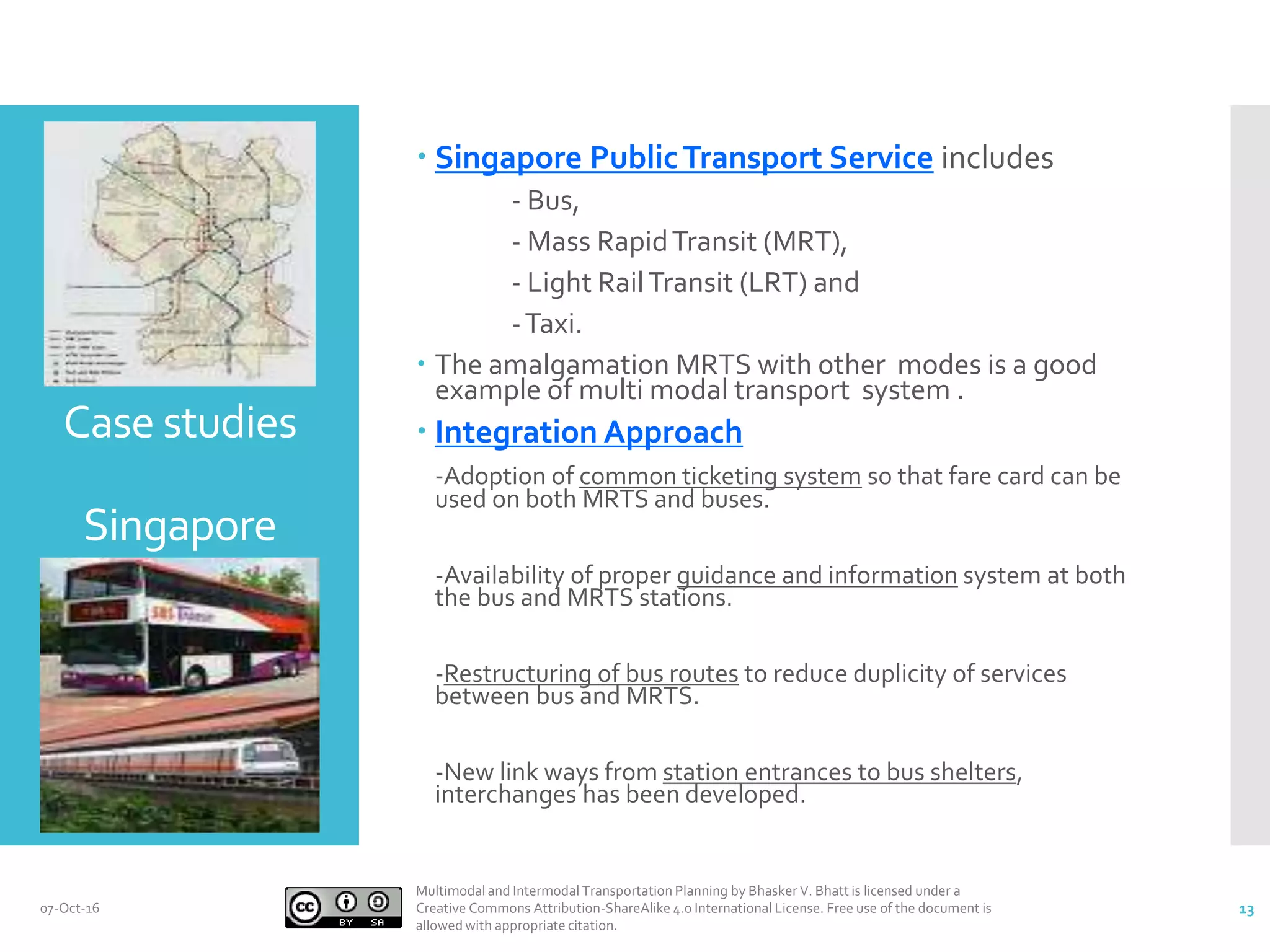 Multi-modal and Inter-modal transportation planning | PPTX
