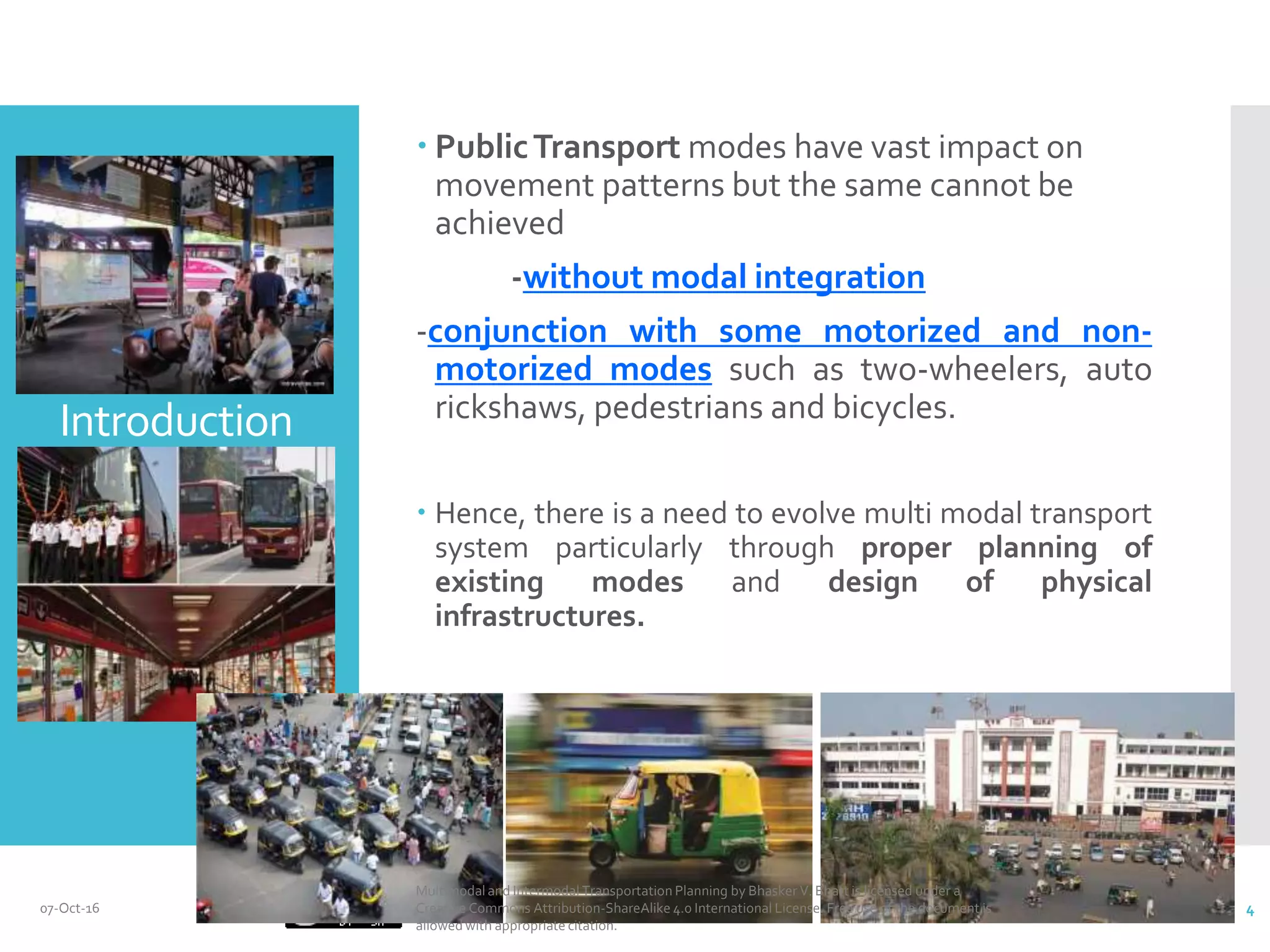 Multi-modal and Inter-modal transportation planning | PPTX