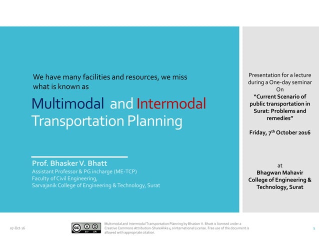 Multi-modal and Inter-modal transportation planning | PPTX | Rail ...