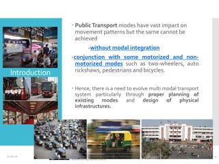 Multi-modal and Inter-modal transportation planning | PPTX