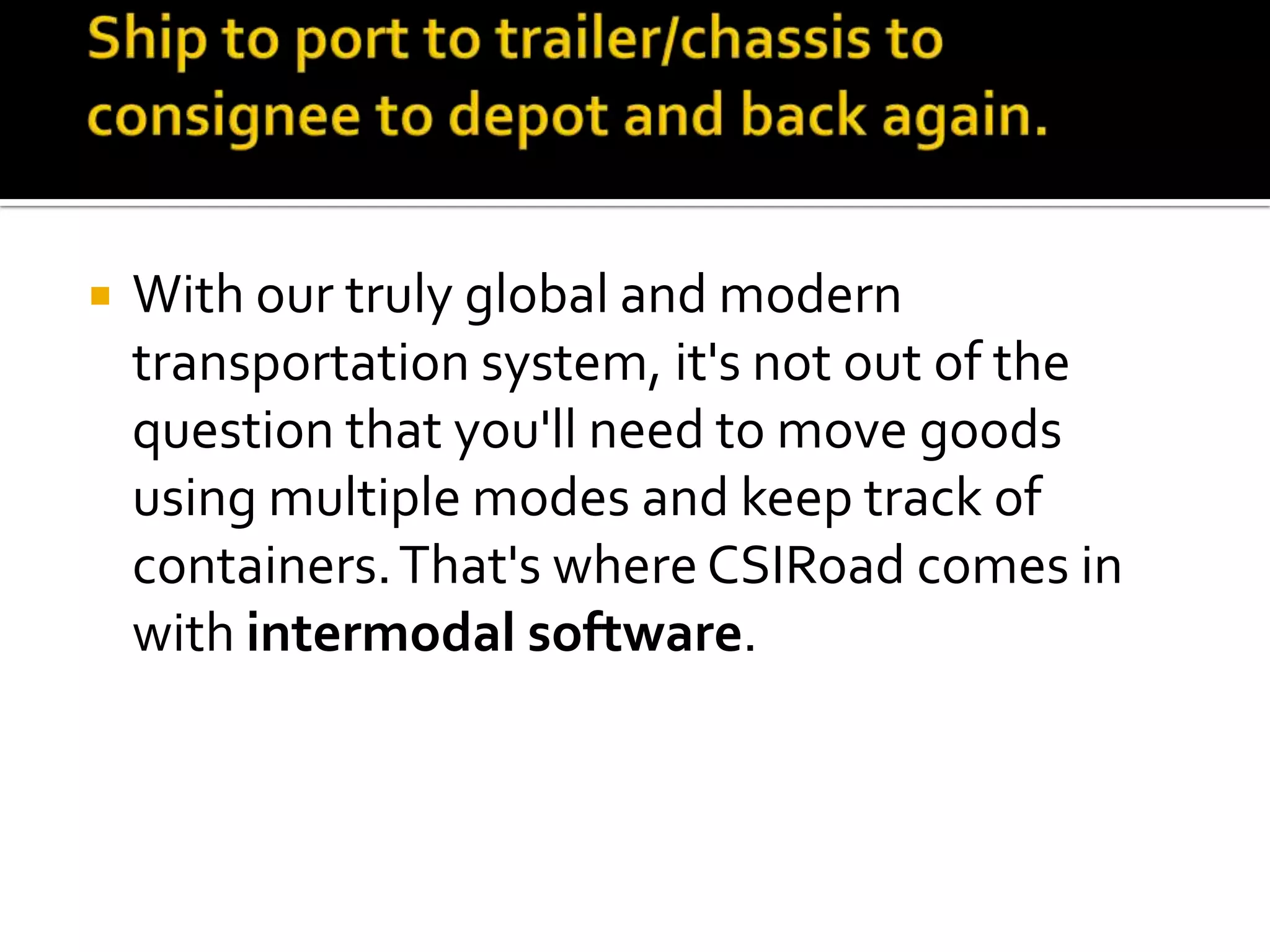 Intermodal Specialty | PPT