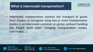 Intermodal transportation - complete shipping solutions | PPTX