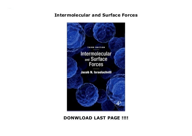 Intermolecular And Surface Forces
