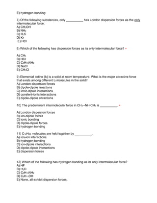 intermolecular-forces-multiple-choice-2009-05-13.pdf | Chemistry | Science